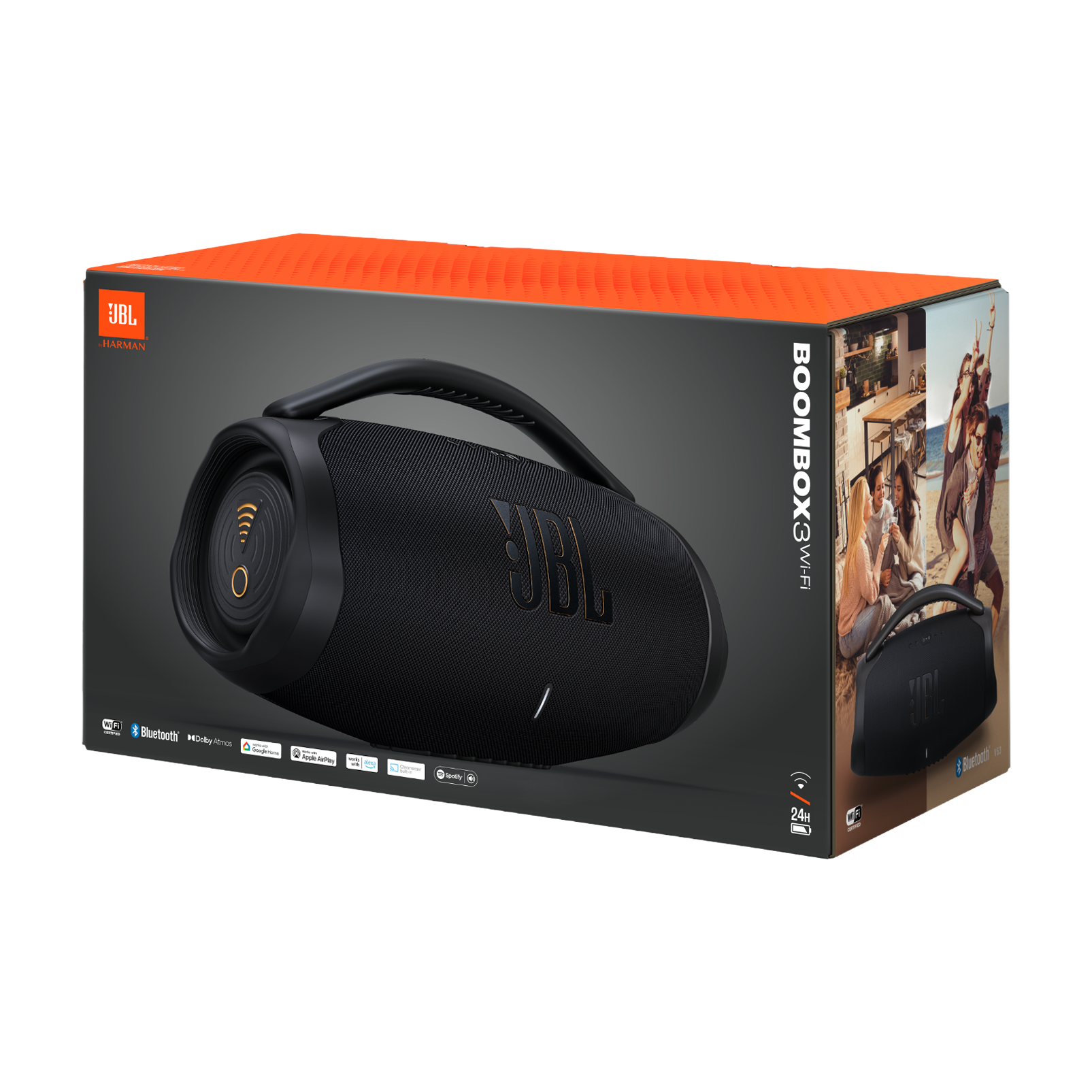 JBL Boombox 3 Wi-Fi | Puissante enceinte portable avec Wi-Fi et Bluetooth